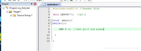 Keil 使用教程 编写第一个led灯程序点亮一个led灯程序keil5 Csdn博客