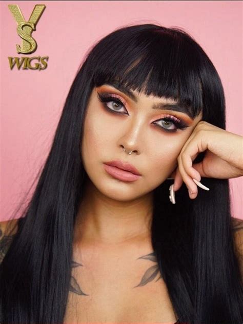 Yswigs Straight Lace Front Human Hair Wigs With Bangs Brazilian Virgin Hair Yswigs Front Lace