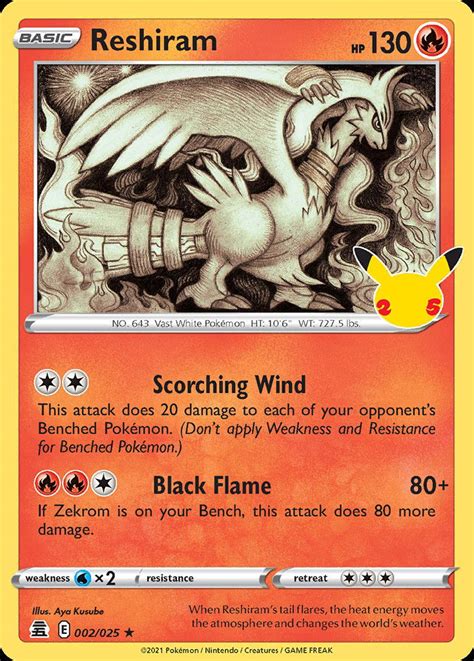 Reshiram Cel 2 Pokemon Tcg Pok Cards