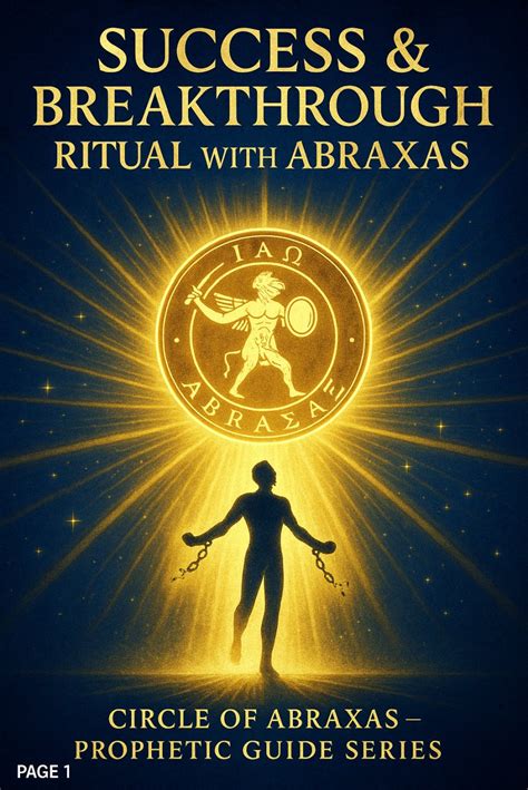 Success And Breakthrough Ritual With Abraxas Circle Of Abraxar Seals