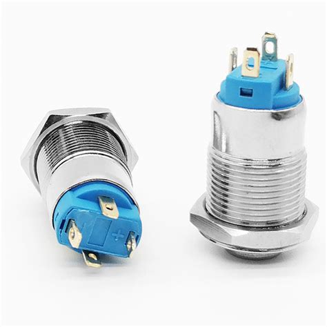 12mm Metal Push Button Switch Power Led Red Bule Green 5v 6v 12v 110v