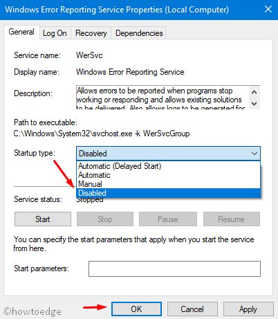How To Enable Or Disable Error Reporting Service On Windows Pc