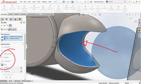 Having Some Trouble With Mating A Ball And Socket Joint Grabcad Questions