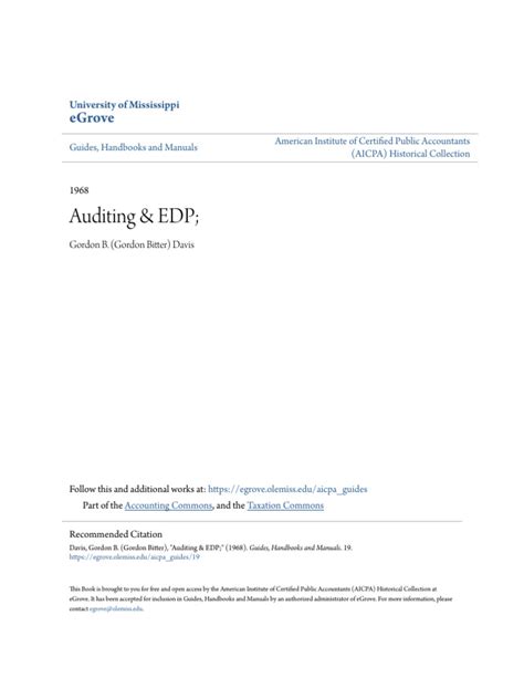 Auditing And Edp Pdf Audit Internal Control