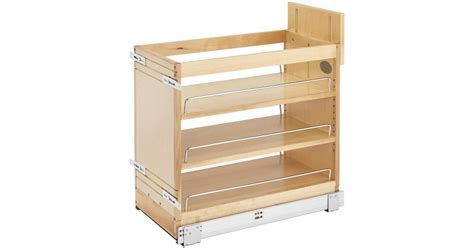 Rev A Shelf 448 BDDSC 11C Wood Classics 11 3 4 W Pull Out Door Base Cabinet Drawer Organizer