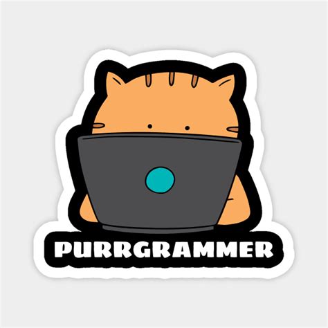Purrgrammer Cute Programmer Pun Programmer Magnet Teepublic