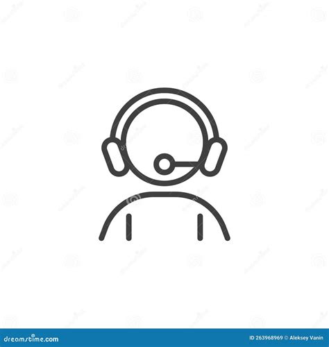 Assistance Line Icon Monochrome Simple Assistance Outlineicon For Templates Web Design And