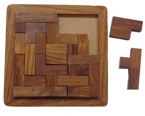 Handicraft World Handmade Wooden Square Puzzle 6 Inches 6