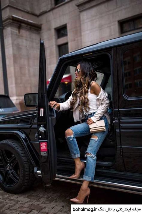 ژست عکس دخترانه با ماشین ️ بهترین تصاویر