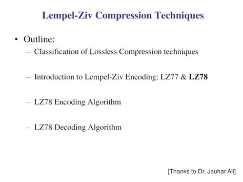 pdf lempel ziv compression techniques · lempel ziv compression