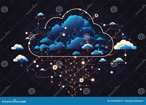 Cloud Computing Data Transfer Network Stock Illustration Illustration