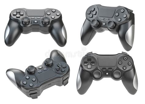 Game Joystick Or Gaming Controller Isolated On White Stock Illustration Illustration Of Button