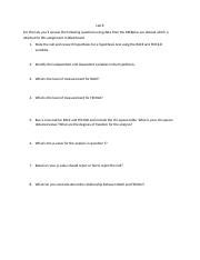 Lab Chi Square Docx Lab For This Lab You Ll Answer The Following Questions Using Data