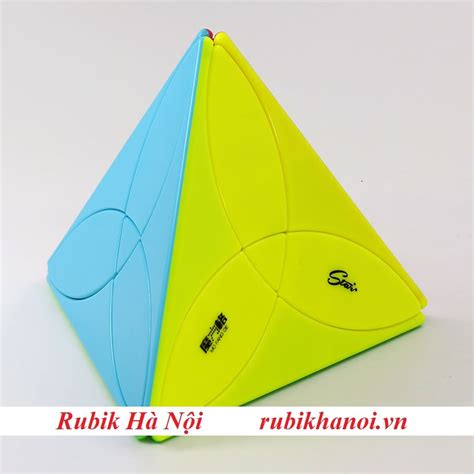 Pyraminx Clover Qiyi Đen Rubik Ha Noi