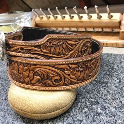 Corner Acanthus Scroll Etsy Custom Leather Belts Belt Unique Items Products