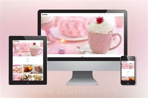 响应式蛋糕甜点类网站pbootcms模板 Html5甜品糕点美食网站源码下载