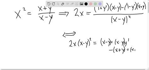 solved find d y d x by implicit differentiation x 2 x y x y
