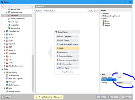 File Layout Doesnt Show The Sort By Values Resharper Support Jetbrains