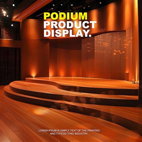 제품 프레젠테이션을 위한 포디움 무대 모형 프리미엄 Psd 파일
