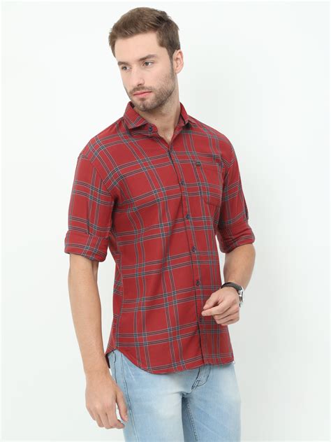 onfire checks rust shirt a2220a