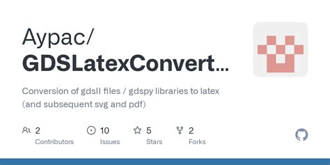 github aypac gdslatexconverter conversion of gdsii files gdspy