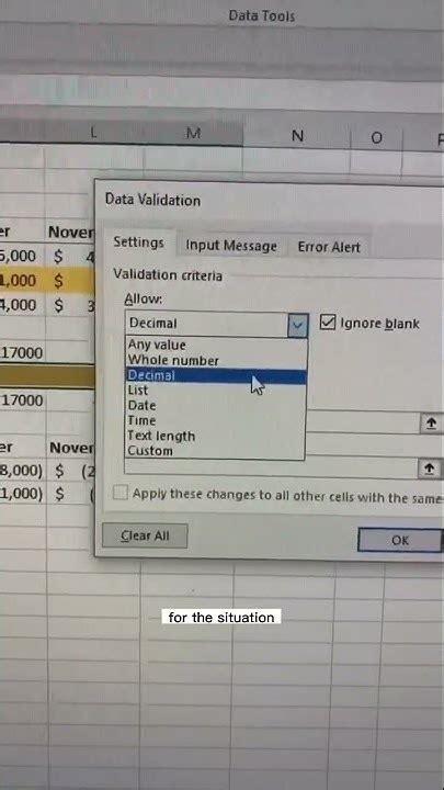 Excel Data Validation Restrict Inputs📚 Youtube