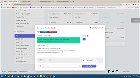 Picoctf Dont Use Client Side Youtube