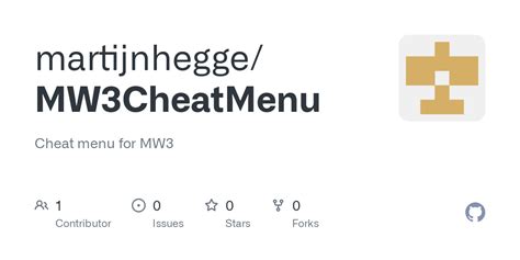 Github Martijnhegge Mw3cheatmenu Cheat Menu For Mw3