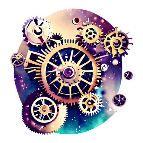 Steampunk Clockwork Universe Generative Ai Stock Image Image Of Sketch Digital 274051379