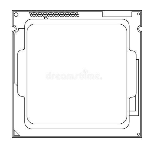 Simple Illustration Of Digital Electronic Computer Cpu Chip Icon Stock Simple Illustration Of Digital Electronic Computer Cpu Chip Icon Stock