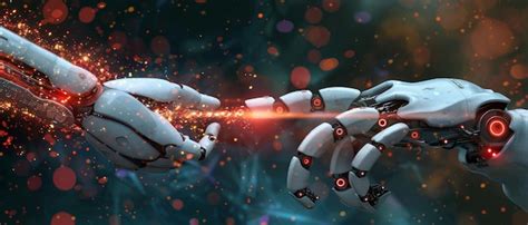 Premium Photo Using Artificial Intelligence Machine Learning And Sensors Connected To Large