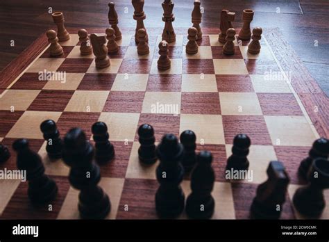Close Up Chess Problem Solving Strategy Strategic Thinking Stock