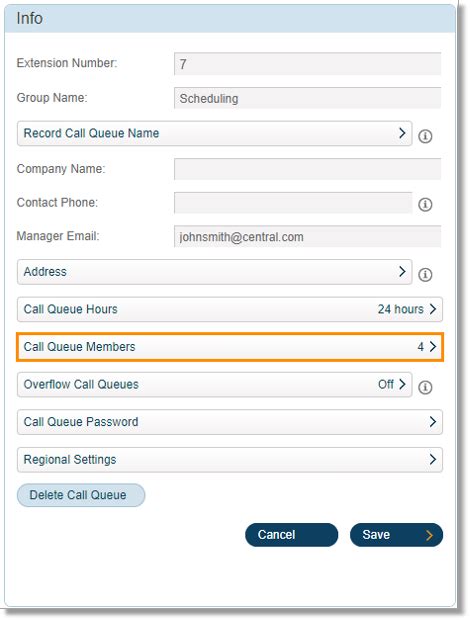 Call Queue Add And Remove Members In An Existing Call Queue Group Atandt Officehand 10878