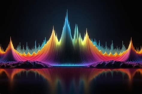 Colorful 3d Audio Spectrum Visualization Horizontal Composition