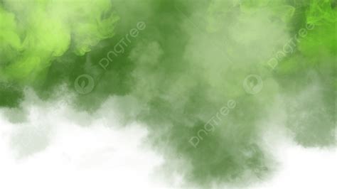 Humo Humo Espeso Colorido Horizontal Ilustración Verde PNG Humo Humo