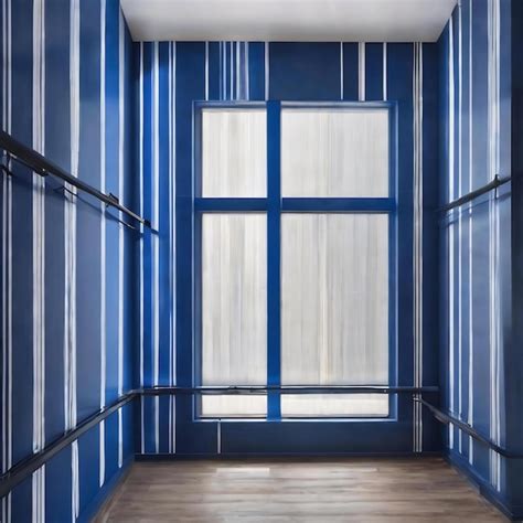 Premium Photo Blue And White Lines In A Window
