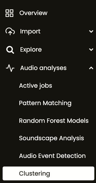 Creating A Clustering Job Arbimon