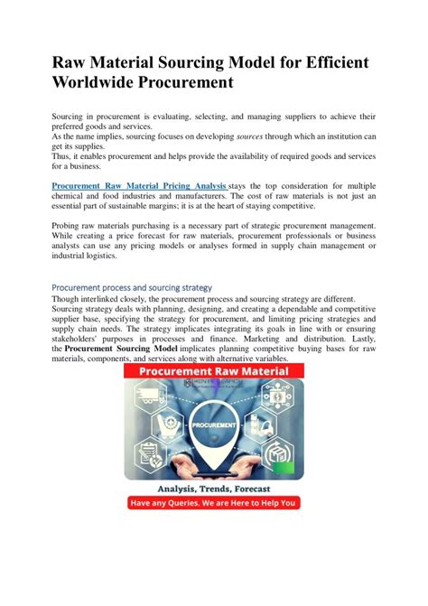 Ppt Procurement Raw Material Pricing Analysis Ken Research