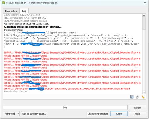 Qgis Orfeo Toolbox Otb Haralick Feature Extraction Geographic