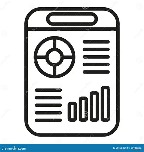Web Chart Icon Outline Vector Business Report Stock Vector Illustration Of Report Black