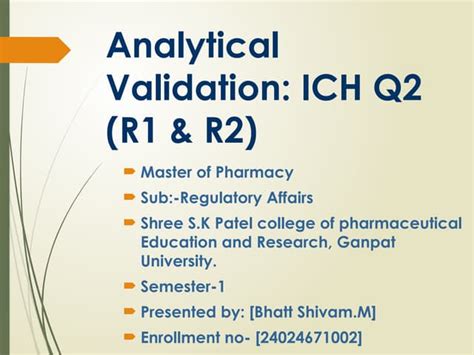 Analytical Validation Ppt Ich Q2 Pptx