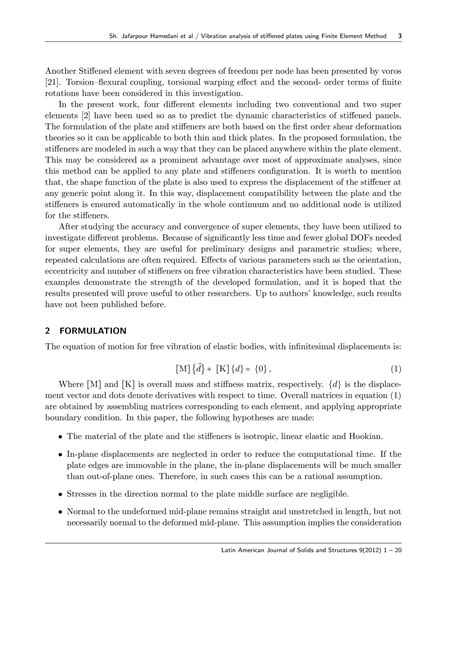 SOLUTION Vibration Analysis Of Stiffened Plates Using Finite Element Method Studypool