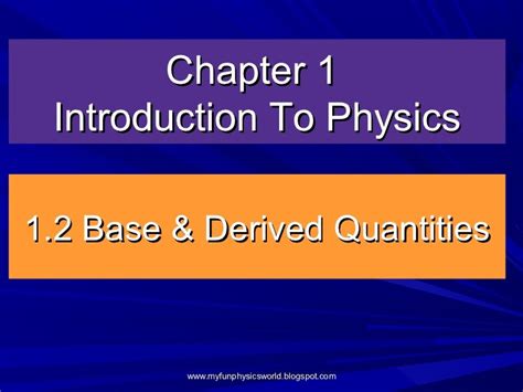 1 2 Base Derived Quantities