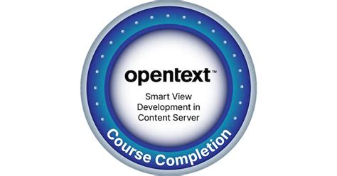 Opentext Course Completion Smart View Development In Content Server