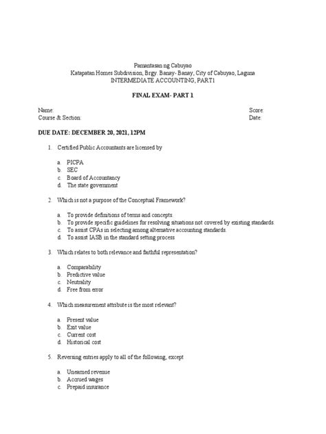 Take Home Final Exam Part 1 Download Free Pdf Bad Debt Debits