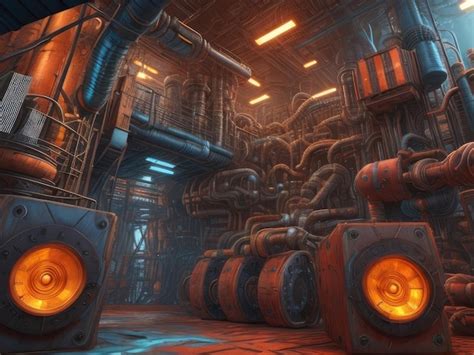 Premium Ai Image An Abstract Factory Background