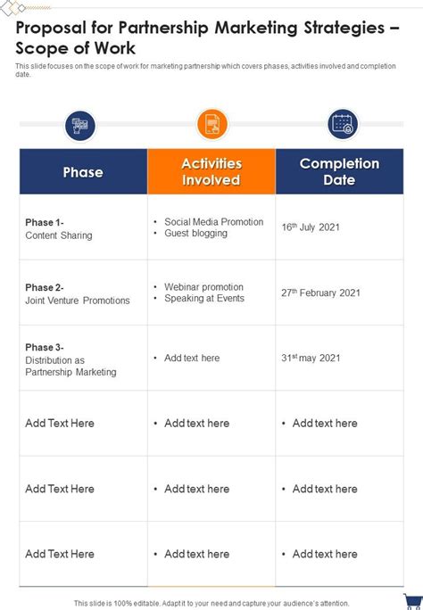 Scope Of Work Proposal Sample