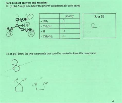 solved part 2 short answers and reactions 17 6 pts