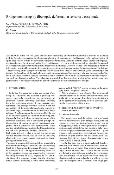 Pdf Bridge Monitoring By Fiber Optic Deformation Sensors