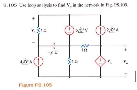 Solved 8105 ﻿use Loop Analysis To Find Vo ﻿in The Network